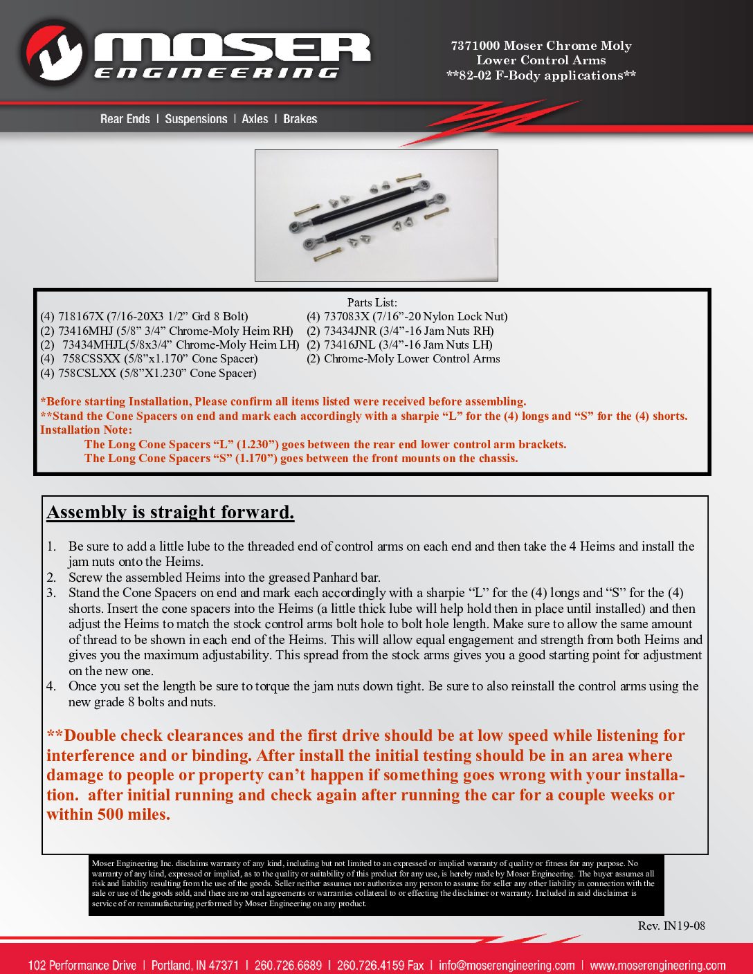 Order Forms & Instructions - Moser Engineering