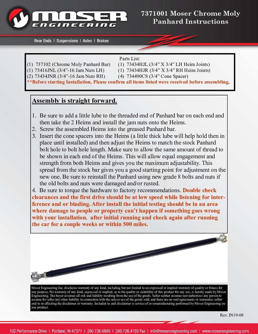 Order Forms & Instructions - Moser Engineering