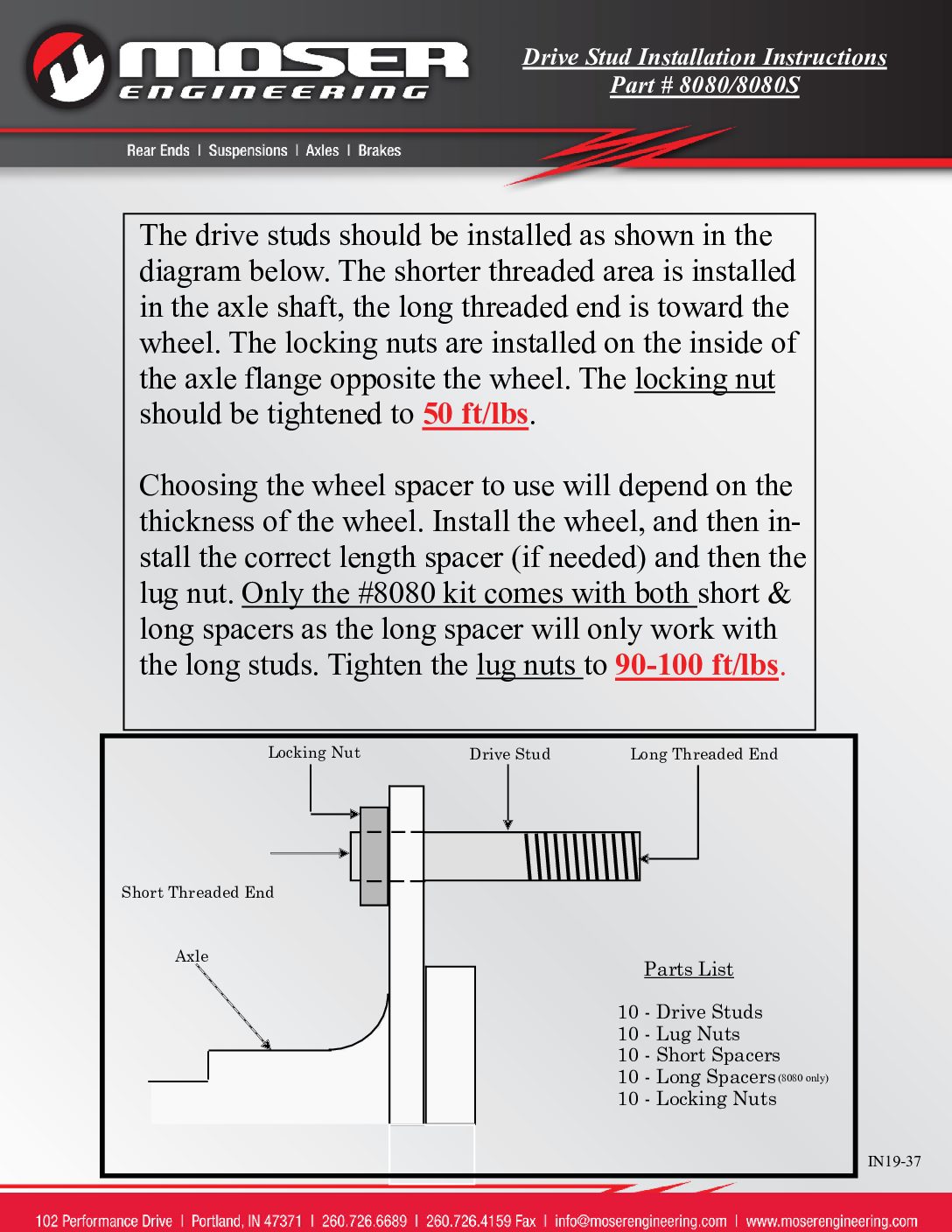 Order Forms & Instructions - Moser Engineering