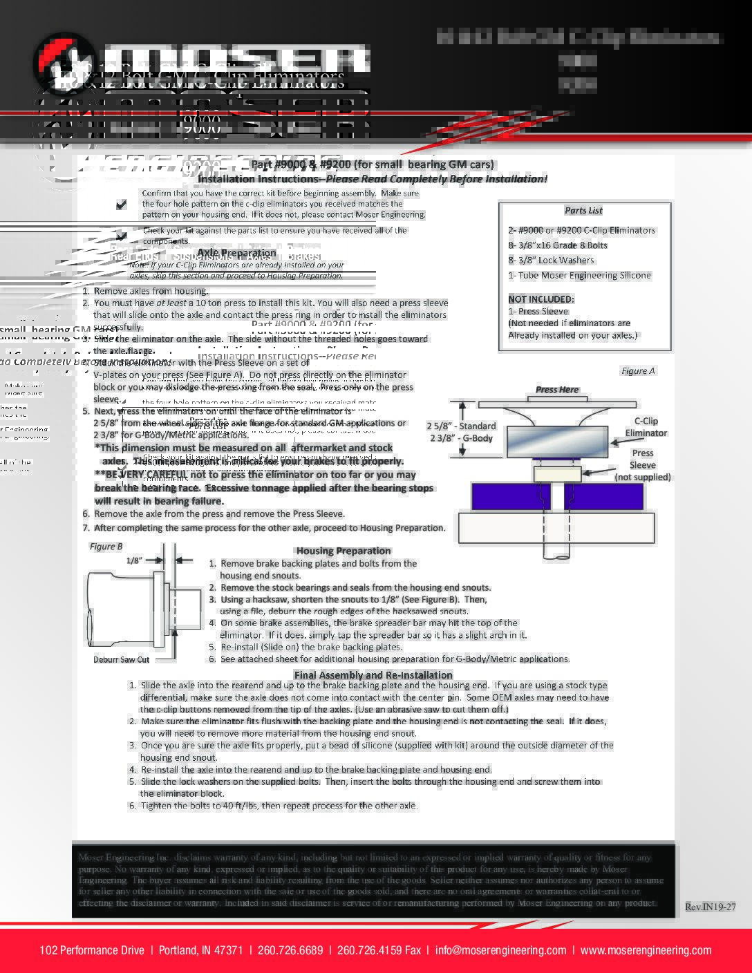 Order Forms & Instructions - Moser Engineering