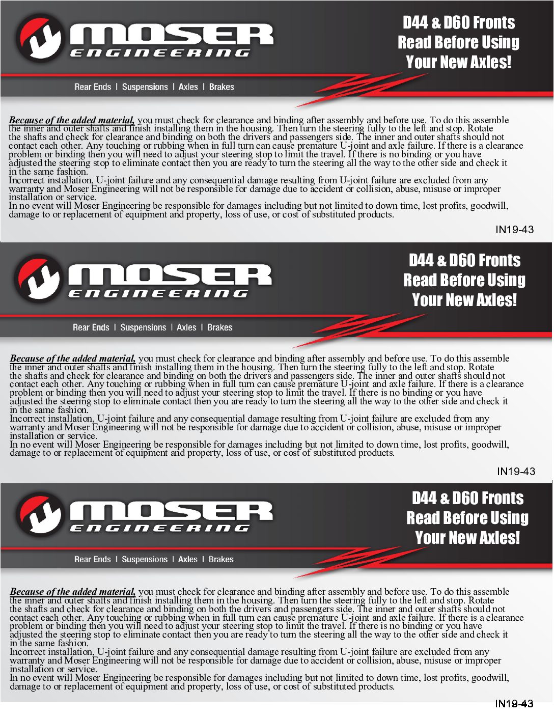 Order Forms & Instructions - Moser Engineering