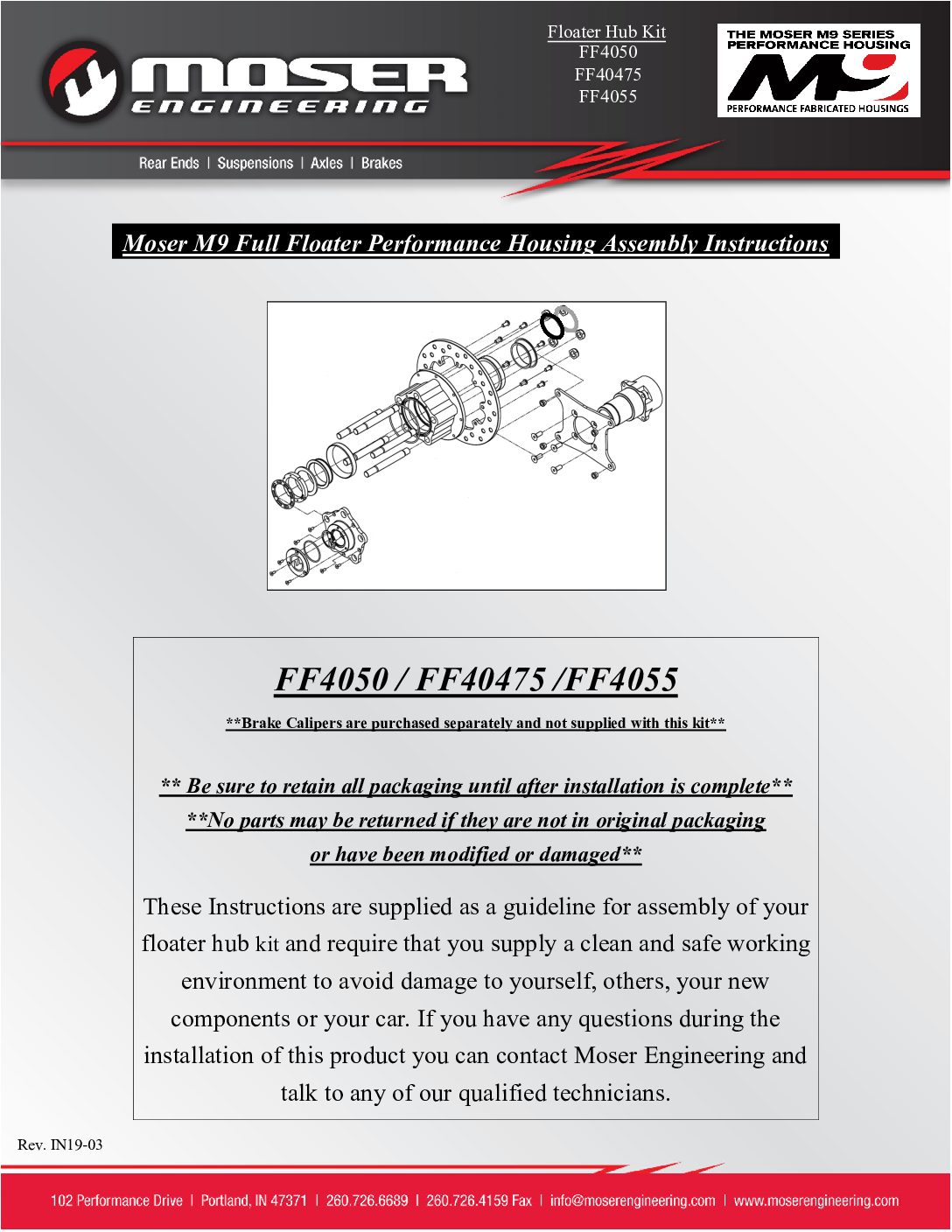 Order Forms & Instructions - Moser Engineering