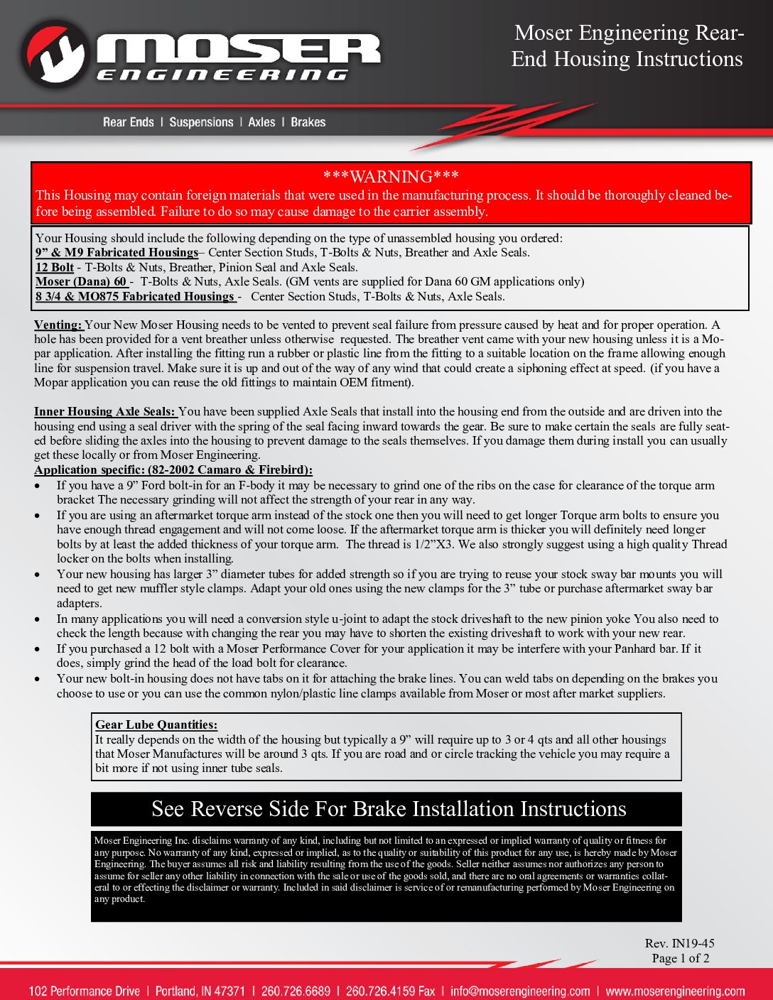 Order Forms & Instructions - Moser Engineering