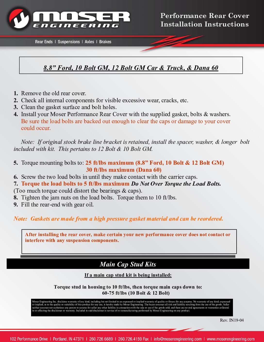 Order Forms & Instructions - Moser Engineering