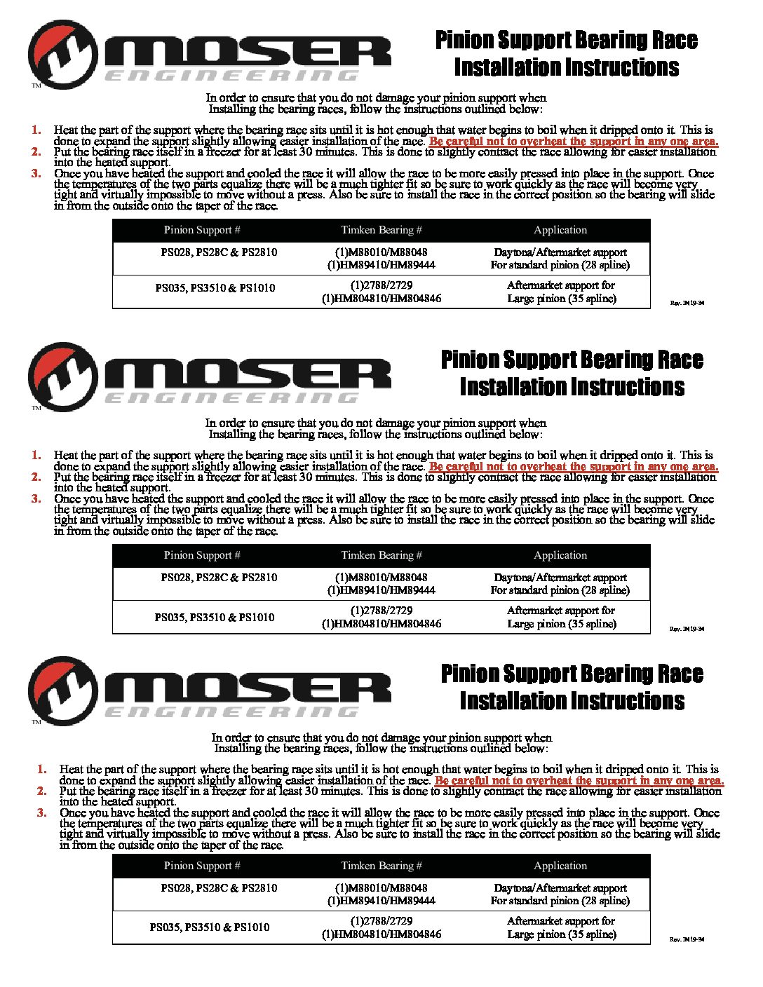 Order Forms & Instructions - Moser Engineering