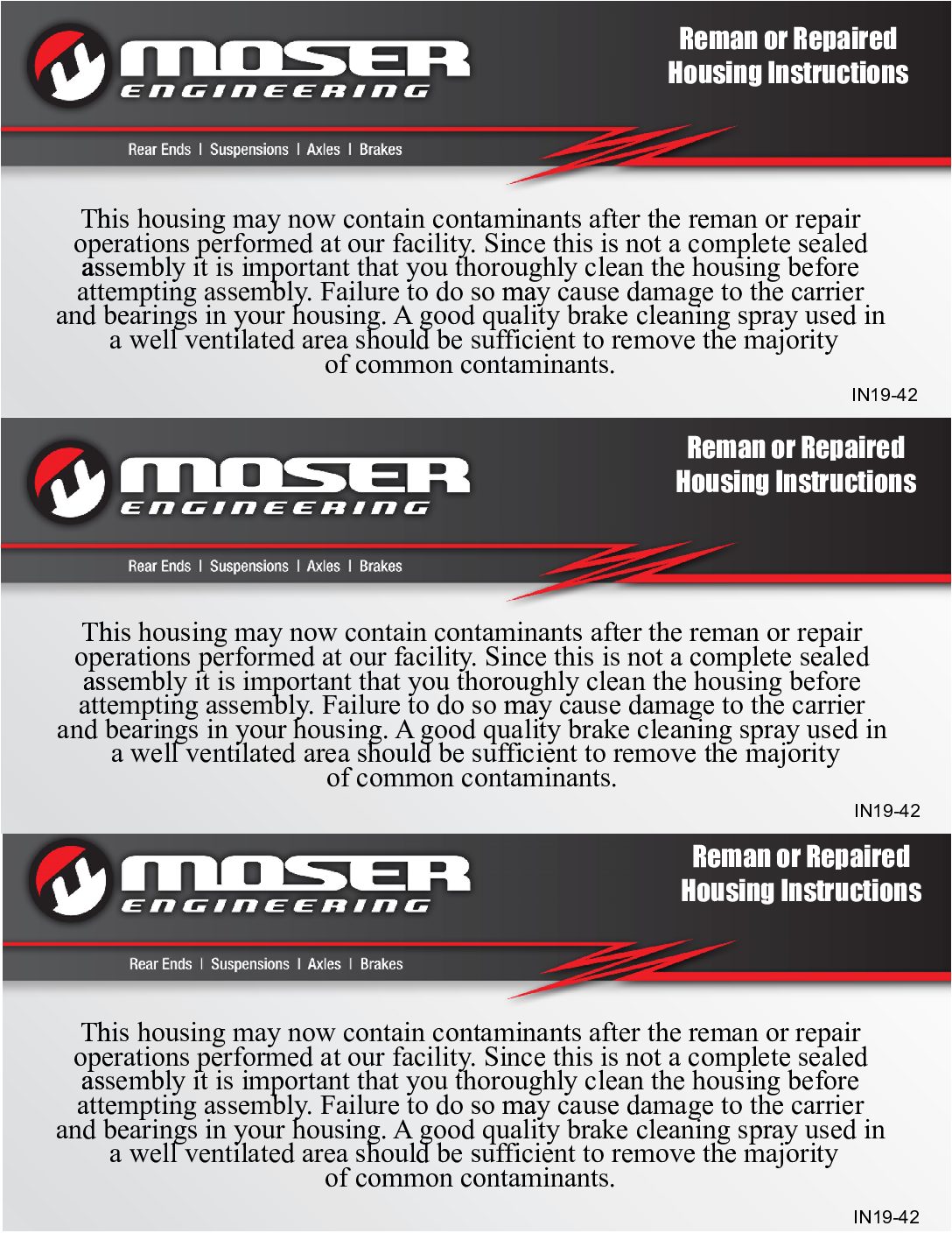 Order Forms & Instructions - Moser Engineering