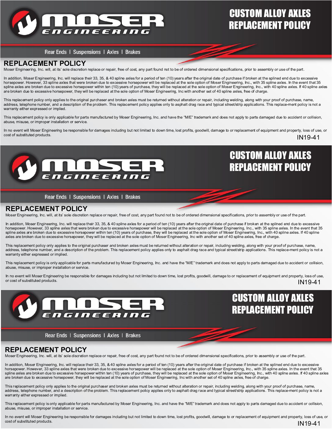 Order Forms & Instructions - Moser Engineering