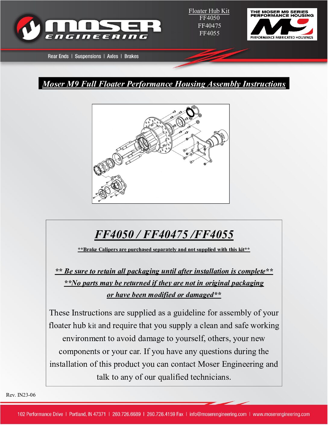 Order Forms & Instructions - Moser Engineering