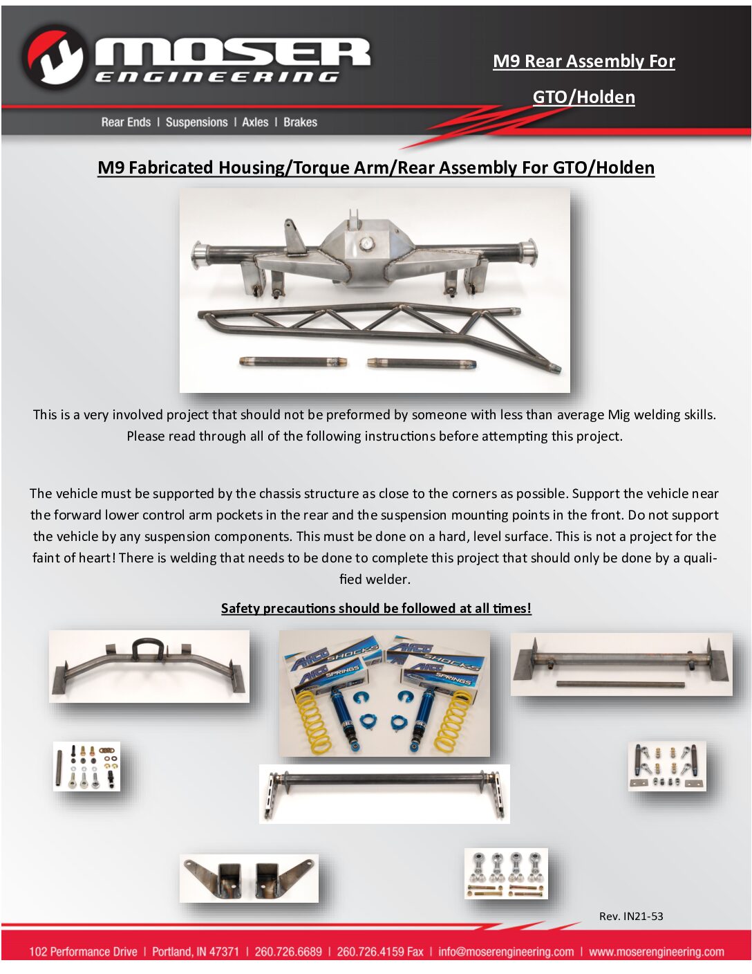 Order Forms & Instructions - Moser Engineering